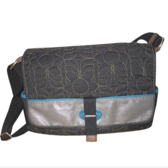 Fossil | Bags | Nwot Key Per Black And Silver Messenger Bag | Poshmark